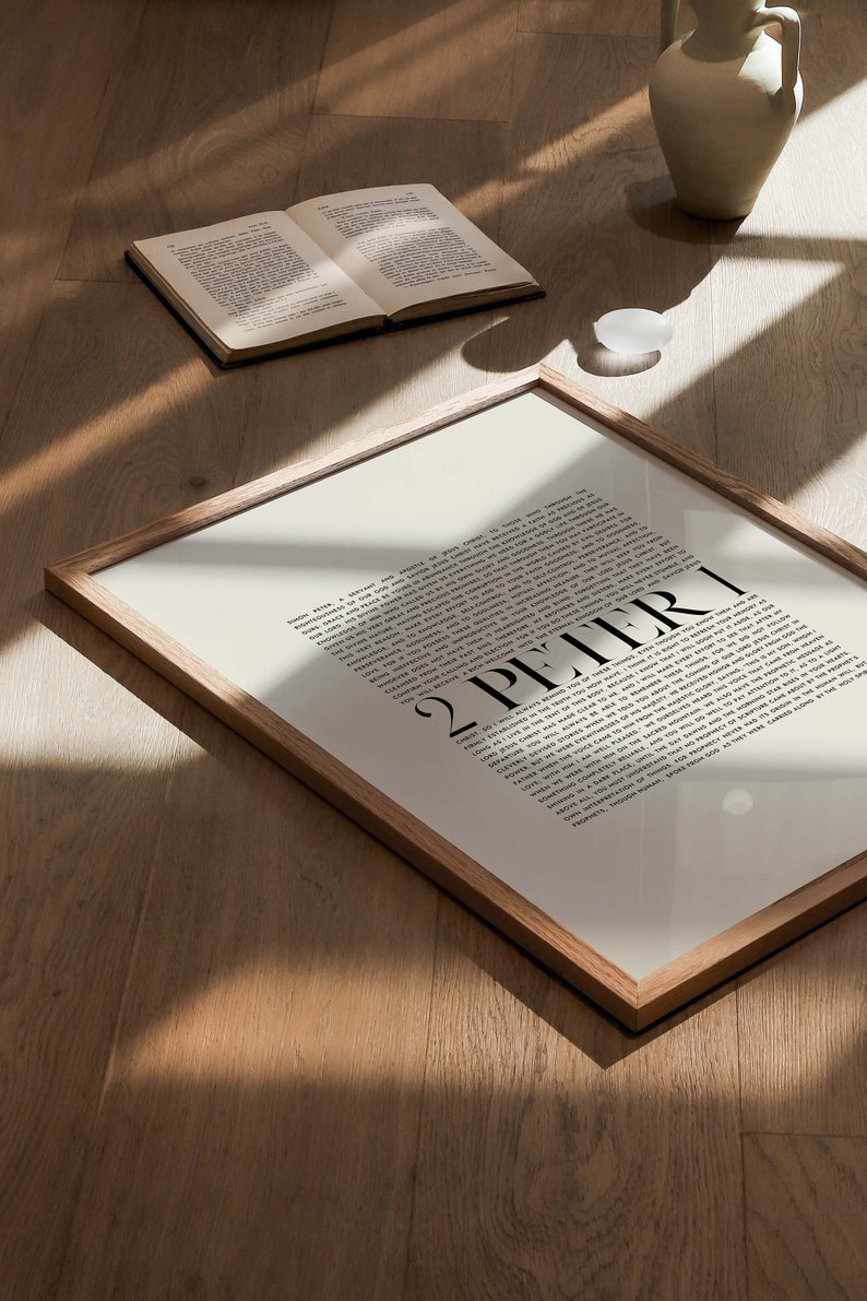 2 Peter 1 Scripture Print, Modern Christian Wall Art (digital Download ...