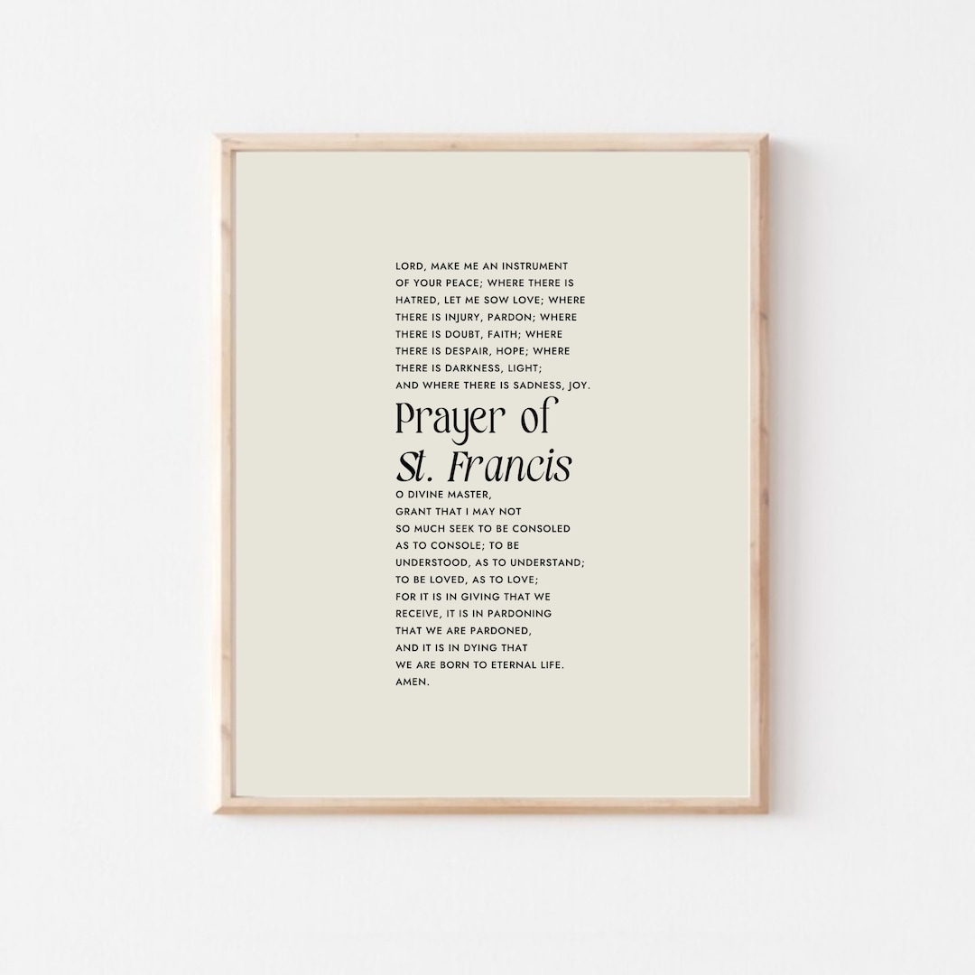 Prayer to St Francis of Assisi, Prayer for Peace, Catholic Prayer Wall ...