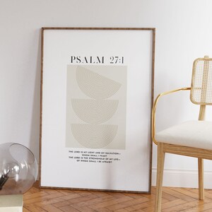 Psalm 27:1 the Lord is My Light and My Salvation Modern Minimalist ...