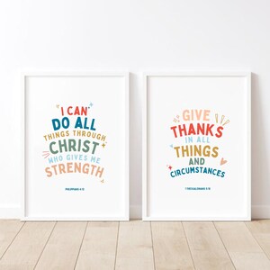 Kids Bible Verse Wall Art, Sunday School Decor, Christian Education ...