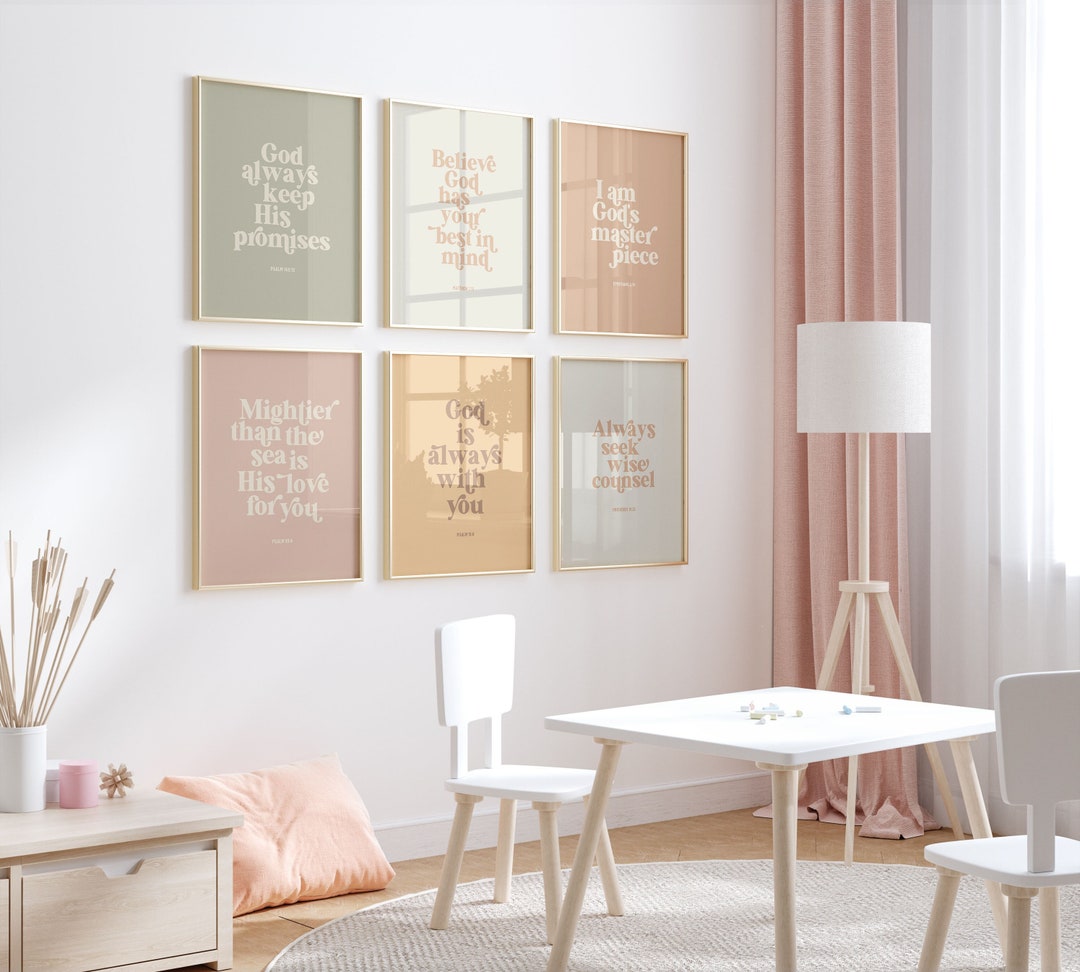 Kids Bible Verse Scripture Poster Boho Wall Art Church - Etsy