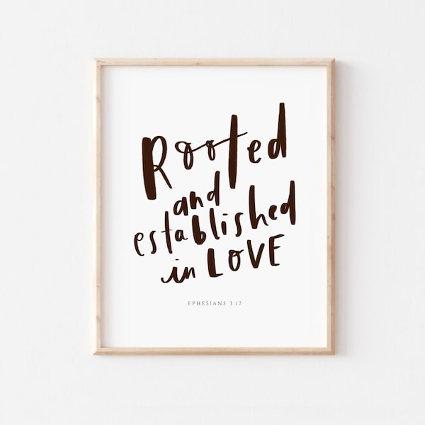 Rooted in Love Wall Art - Etsy