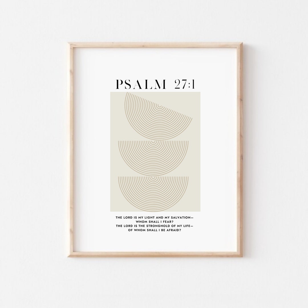 Psalm 27:1 the Lord is My Light and My Salvation Modern Minimalist ...