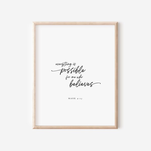Mark 9 23 - Etsy
