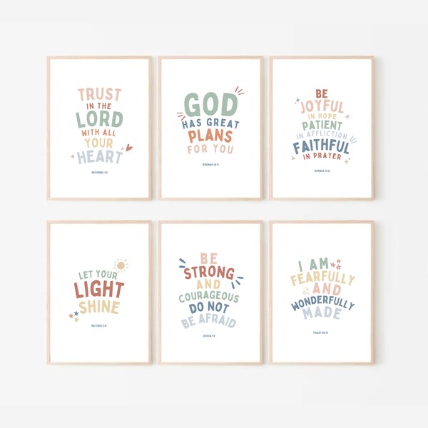 Bible Verse Wall Art - Etsy
