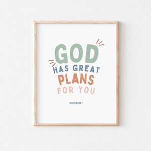 Kids Bible Verse Wall Art Sunday School Decor Christian - Etsy