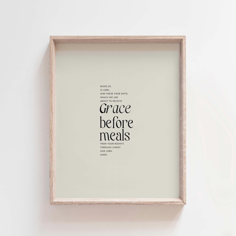 Catholic Meal Prayer - Etsy