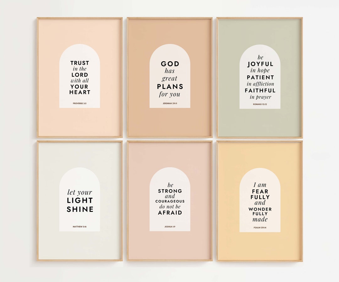 Kids Bible Verse, Scripture Poster Boho Wall Art, Church Sunday School ...