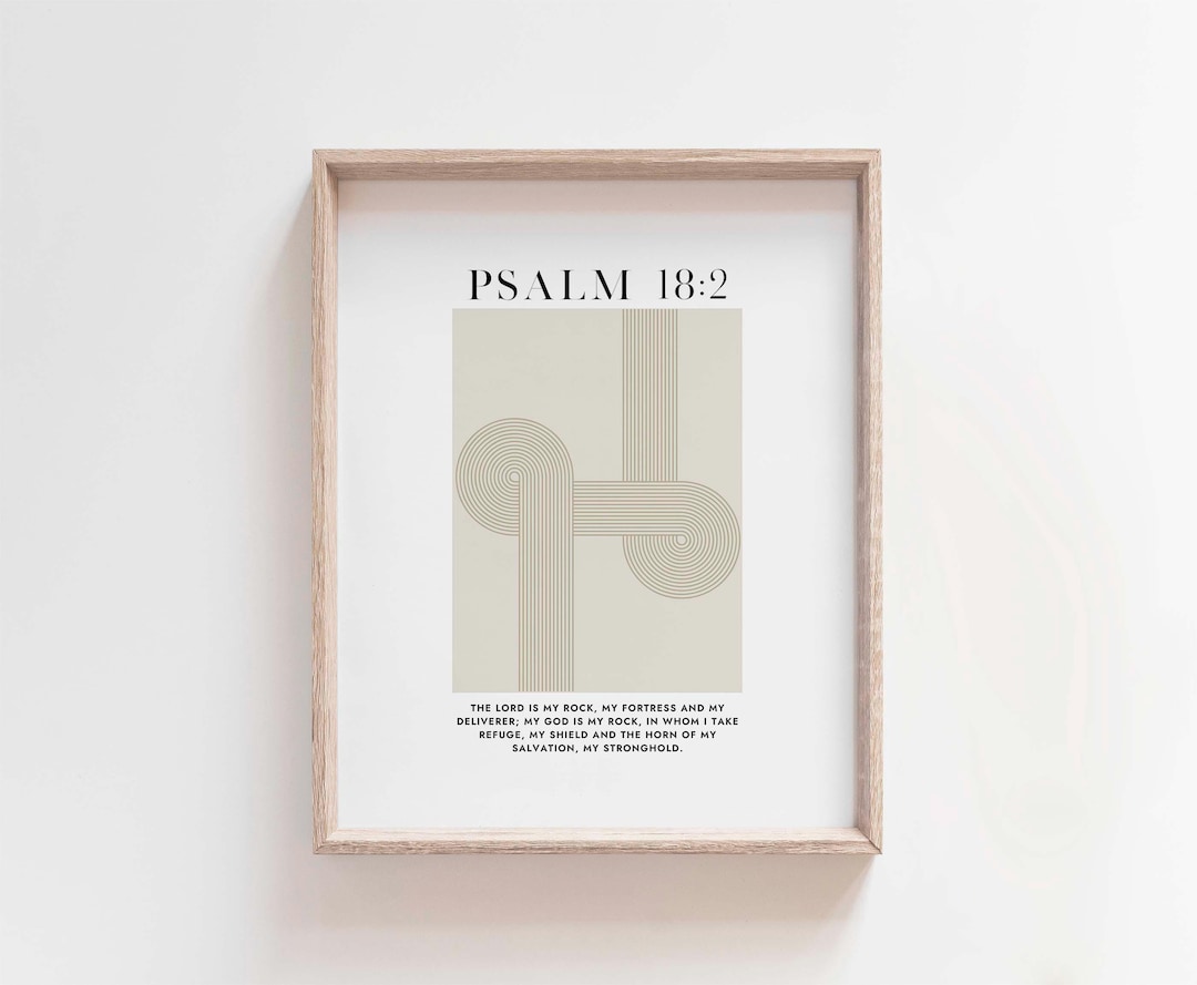 Psalm 18:2 Printable Bible Verse Wall Art, Christian Digital Download ...