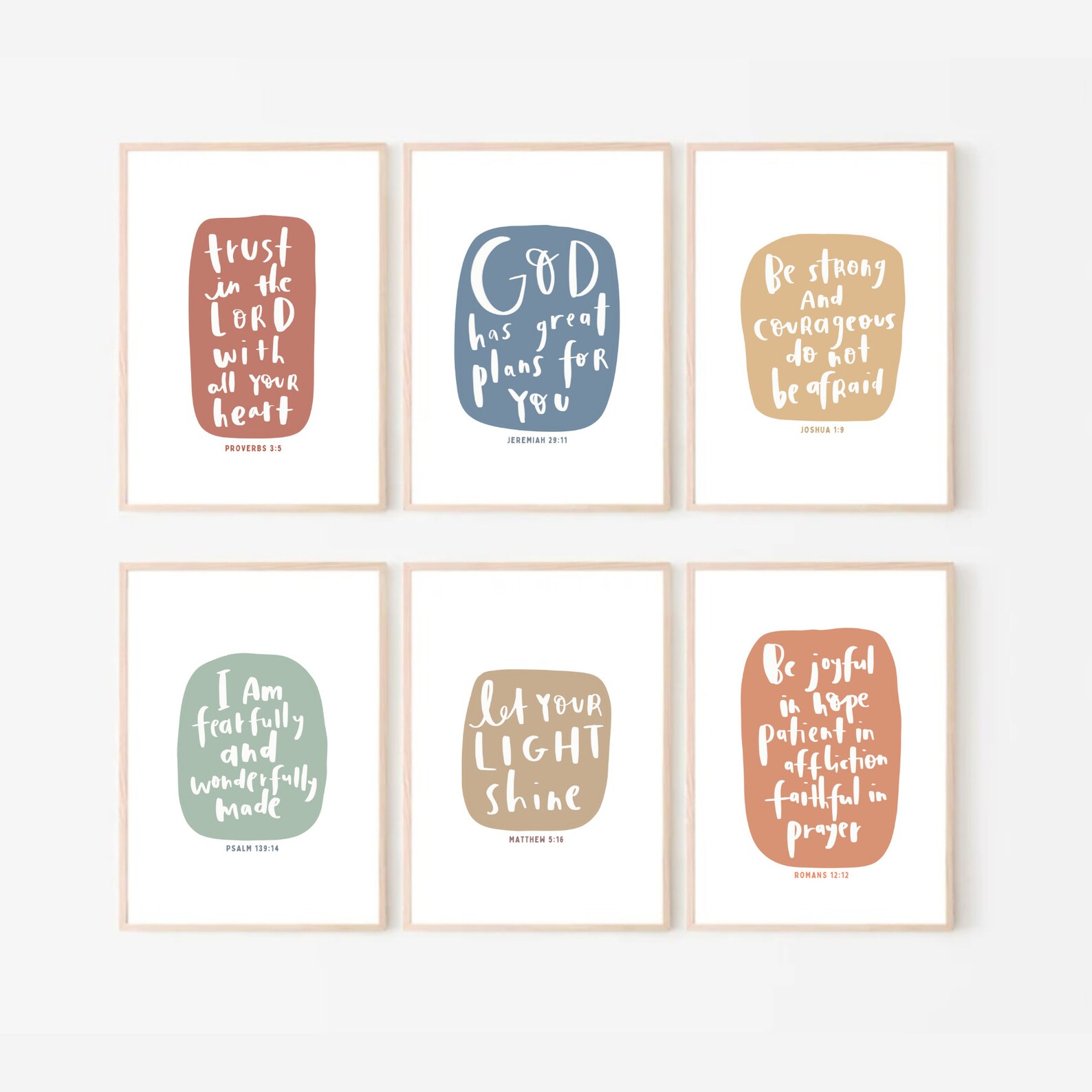 Kids Bible Verse Scripture Poster Wall Art Church Sunday - Etsy