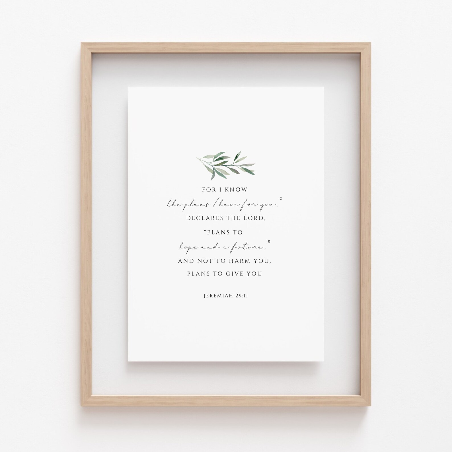 Jeremiah 29:11 for I Know the Plans I Have for You Bible Verse - Etsy