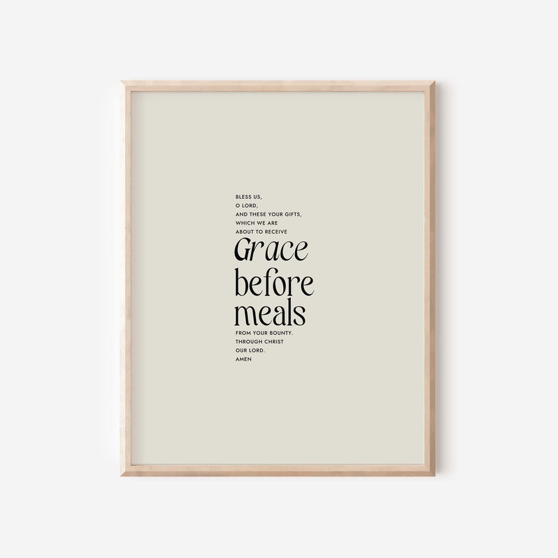 Catholic Meal Prayer - Etsy