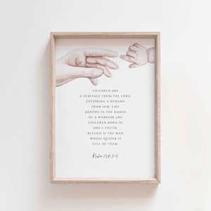 Psalm 127:3-5 Children Are a Gift of the Lord Bible Verse Children ...