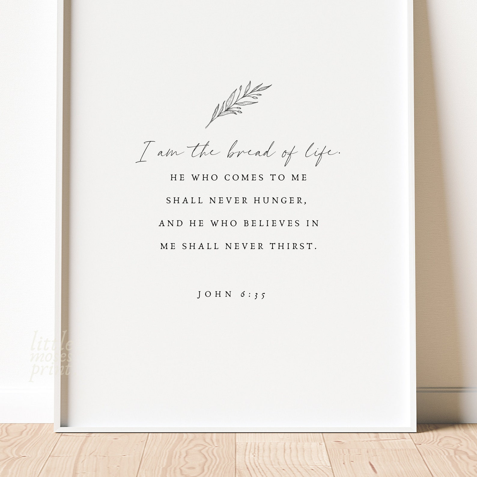 John 6:35 I am the bread of life modern minimalist scripture | Etsy