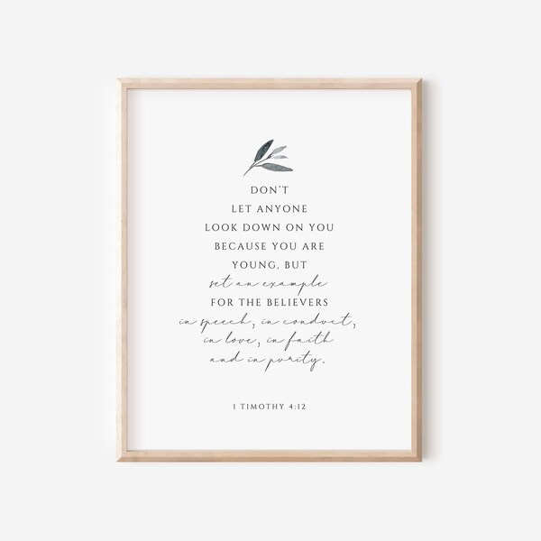 1 Timothy 4 12 - Etsy