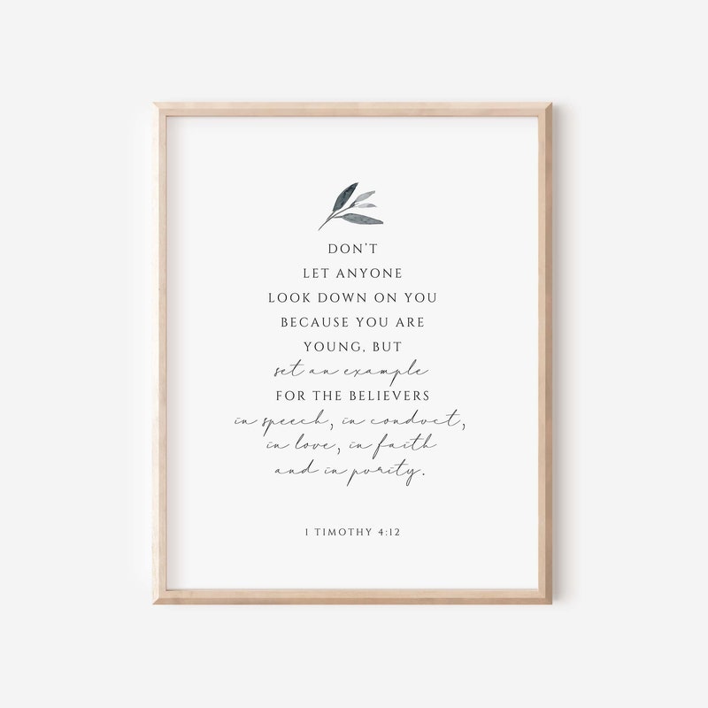 1 Timothy 4 12 - Etsy