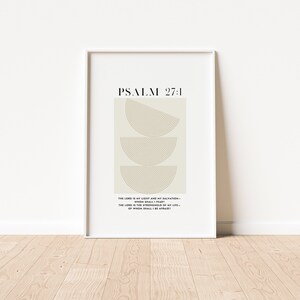 Psalm 27:1 the Lord is My Light and My Salvation Modern Minimalist ...