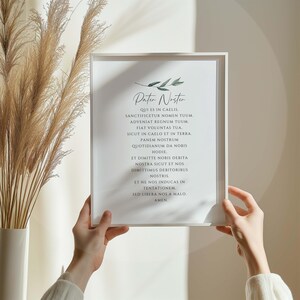 Pater Noster Latin Our Father Printable, Catholic Prayer Wall Art ...