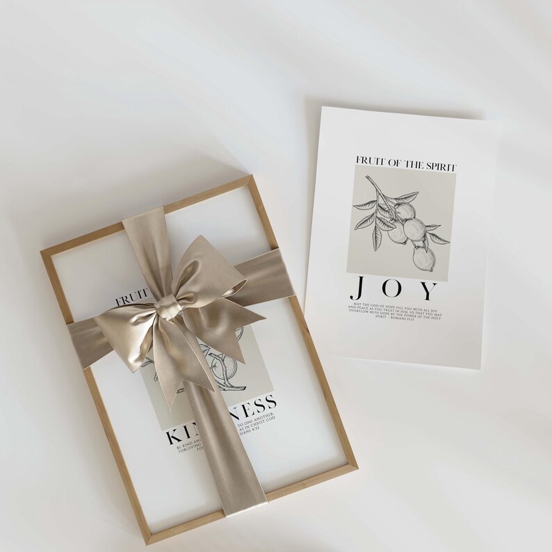Fruit of the Spirit Prints: Minimalist Christian Wall Art (set of 9 ...