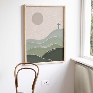Matthew 28:6 He is Risen Modern Minimalist Scripture Easter Bible Verse ...