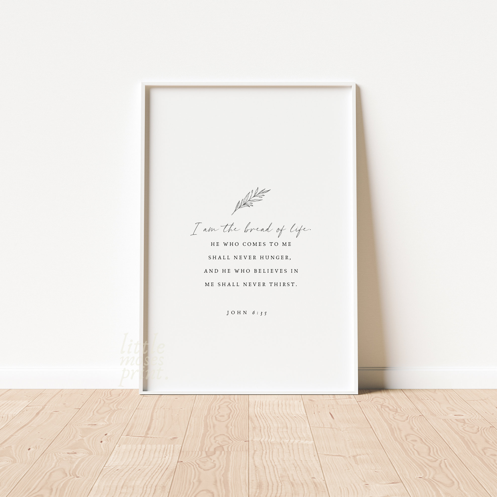 John 6:35 I am the bread of life modern minimalist scripture | Etsy
