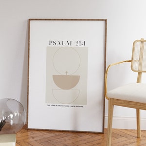 Psalm 23:1 the Lord is My Shepherd I Lack Nothing Modern Minimalist ...
