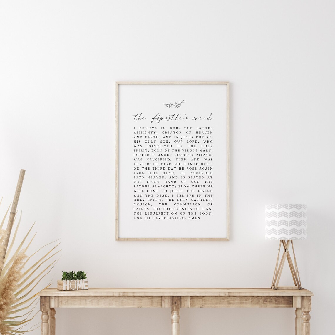 The apostles creed prayer wall art apostles creed print | Etsy