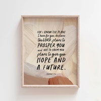 For I Know the Plans Jeremiah 29 11 Framed 3D Lettering Bible Verse ...