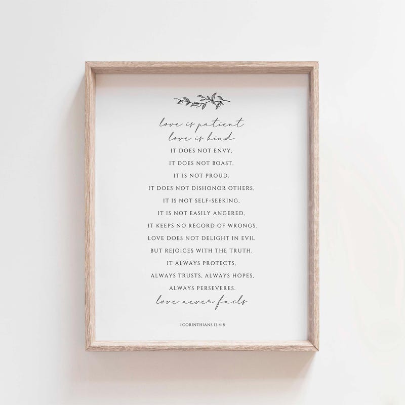 1 Corinthians 13 4 7 - Etsy