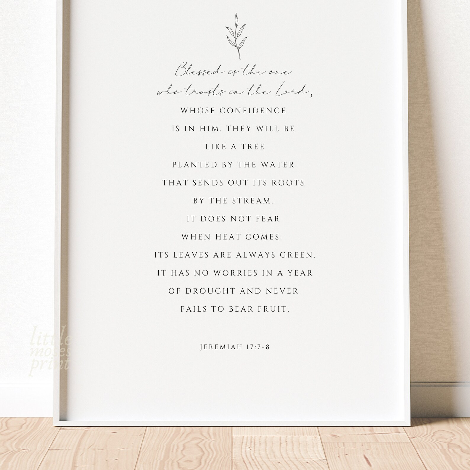 Jeremiah 17:7-8 Blessed is the One Who Trusts in the Lord - Etsy