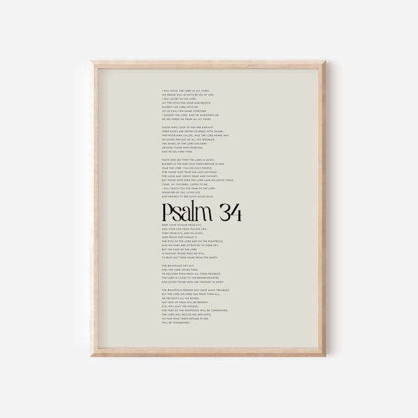 Psalm 34 - Etsy