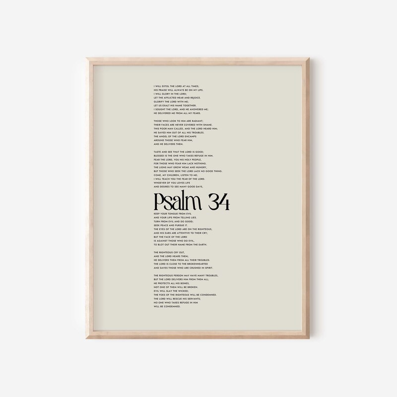 Psalm 34 - Etsy