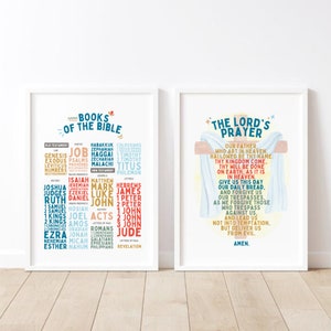 Kids Bible Verse Wall Art, Sunday School Decor, Christian Education ...