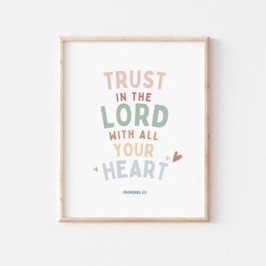 Kids Bible Verse Wall Art Sunday School Decor Christian - Etsy