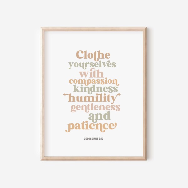 Colossians 3 12 - Etsy