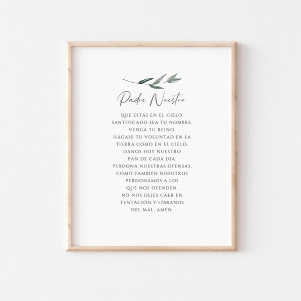 Padre Nuestro Printable - Etsy Canada