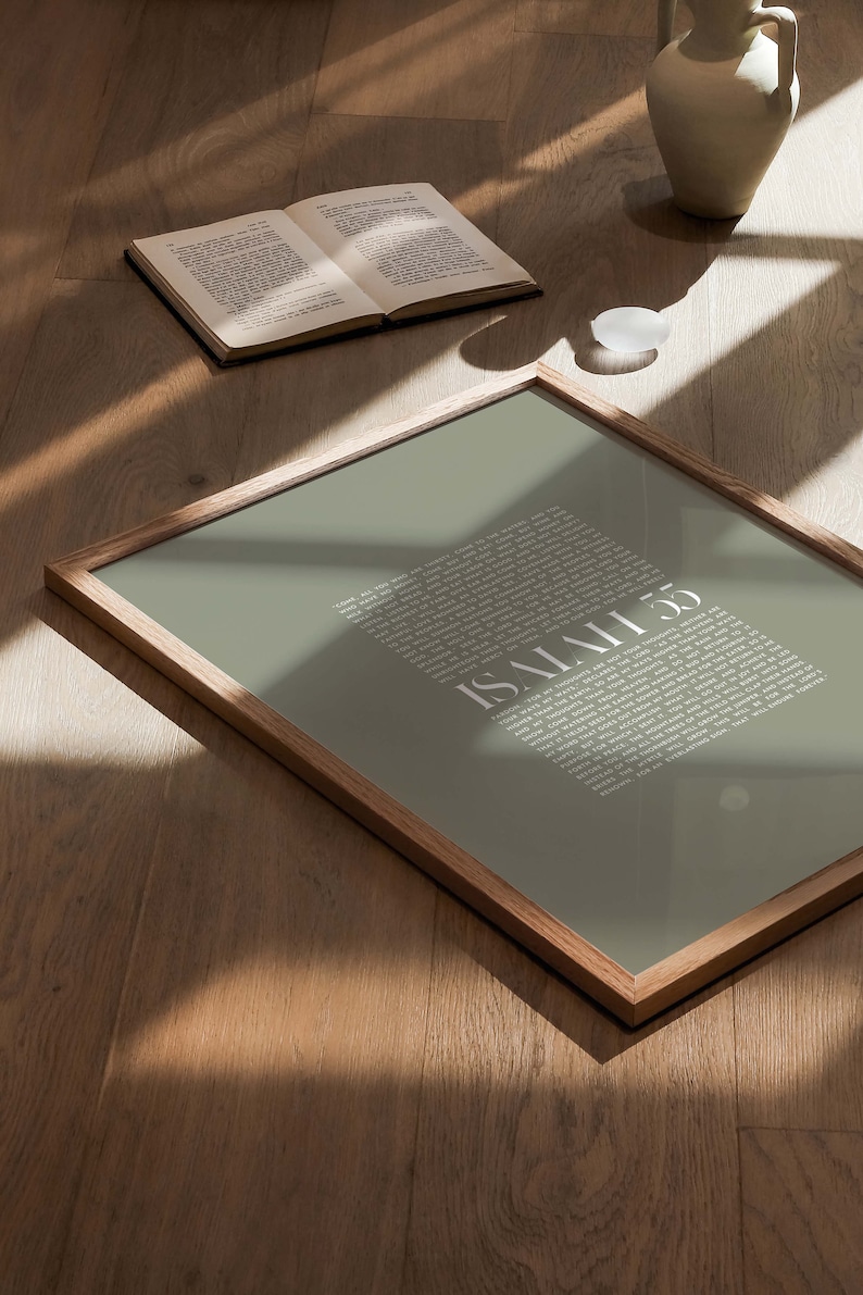 Isaiah 55 Scripture Print: Minimalist Christian Wall Art (digital ...