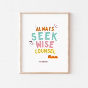 Kids Bible Verse Wall Art, Sunday School Decor, Christian Education ...
