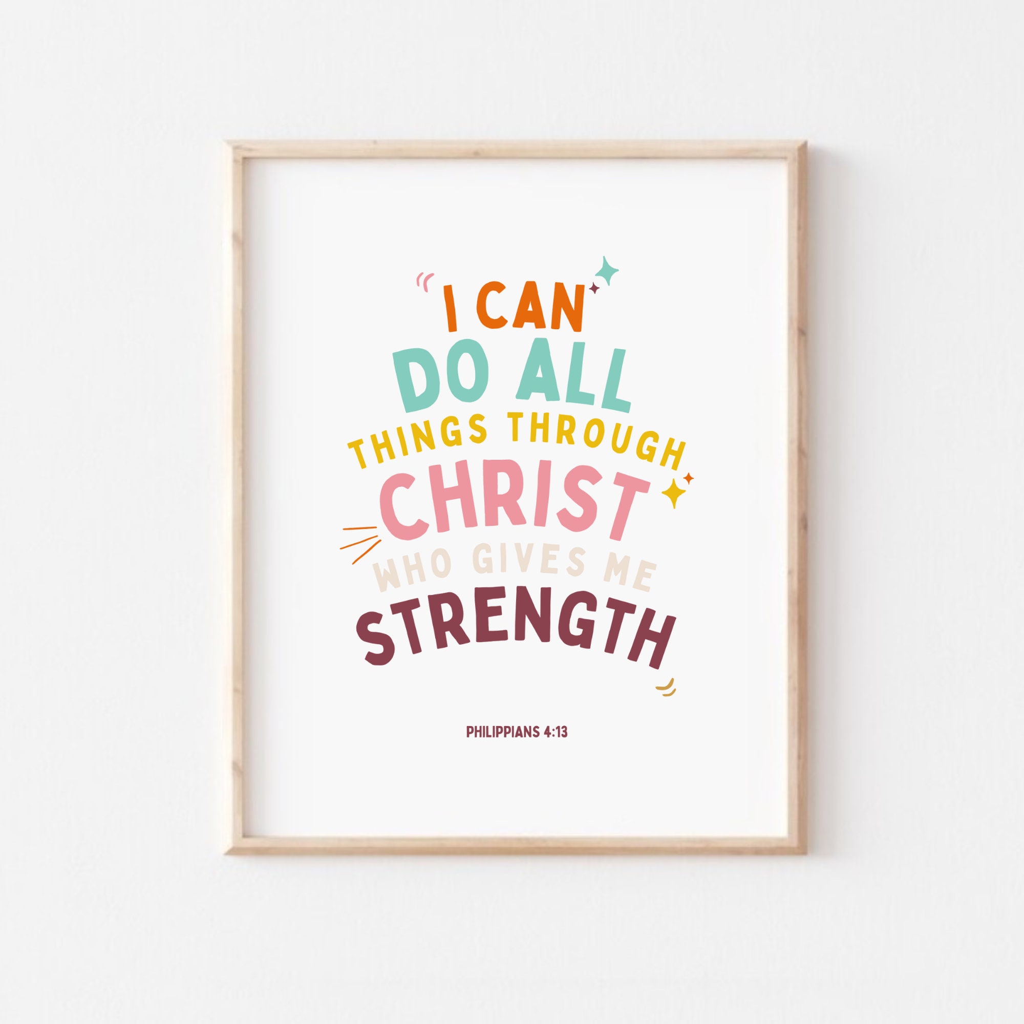 Kids Bible Verse Wall Art Sunday School Decor Christian - Etsy