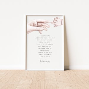Psalm 127:3-5 Children Are a Gift of the Lord Bible Verse - Etsy