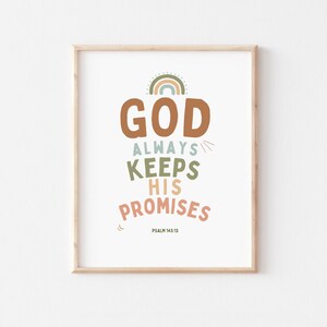 Kids Bible Verse Wall Art, Sunday School Decor, Christian Education ...