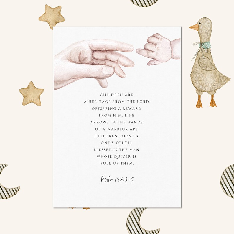 Psalm 127:3-5 Children Are a Gift of the Lord Bible Verse - Etsy