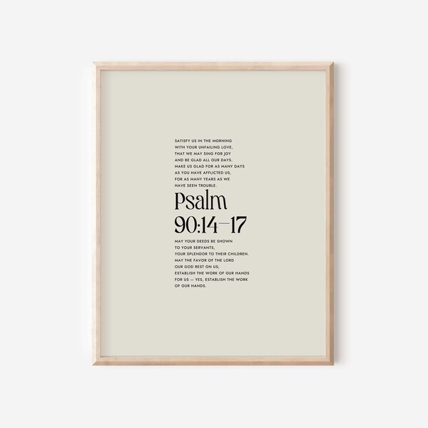 Psalm 90 14 - Etsy