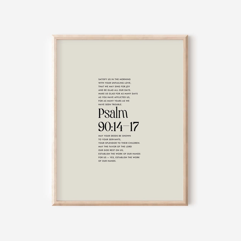 Psalm 90 14 - Etsy