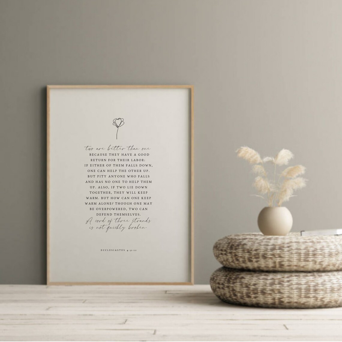 Prediker 4:9-12 Twee zijn beter dan één moderne | Etsy