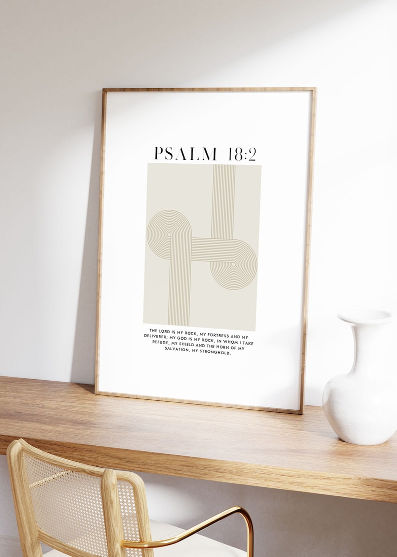 Psalm 18:2 Printable Bible Verse Wall Art, Christian Digital Download ...