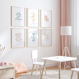 Kids Bible Verse Wall Art, Sunday School Decor, Christian Education ...
