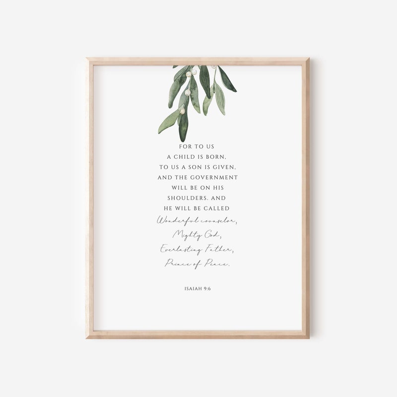 Isaiah 9 6 - Etsy