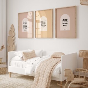 Kids Bible Verse, Scripture Poster Boho Wall Art, Church Sunday School ...