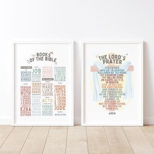 Kids Bible Verse Wall Art, Sunday School Decor, Christian Education ...